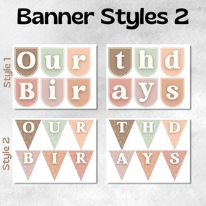 Neutral Classroom Decor, Classroom Birthday Display, Birthday Chart ...