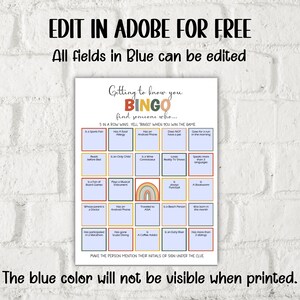 Find the Guest Human Bingo I Family Reunion Game I Team Building Game I ...