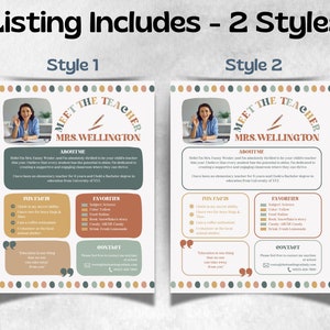 Editable Boho Meet the Teacher Canva Template, Editable Teacher ...