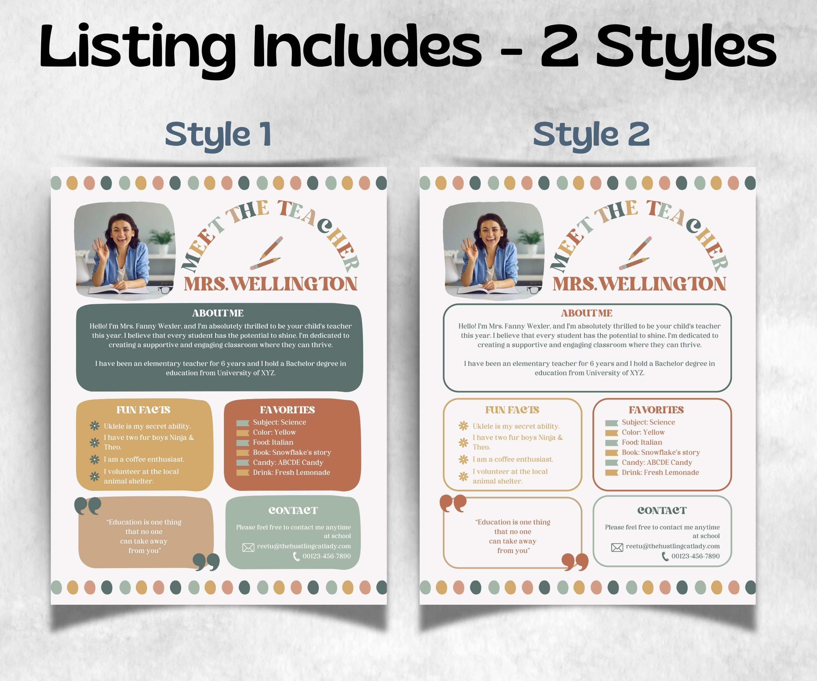 Editable Boho Meet the Teacher Canva Template, Editable Teacher ...