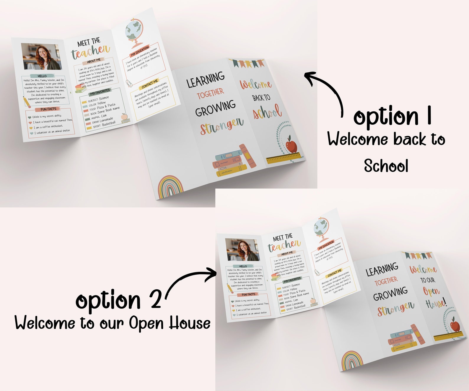 Meet the Teacher Editable I I Meet the Teacher Trifold Brochure I ...