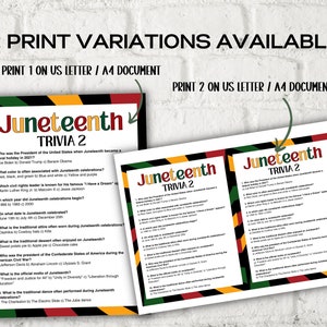 Juneteenth Trivia Bundle I Juneteenth Activities I African American ...