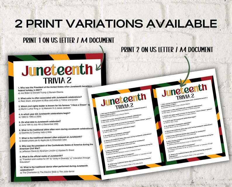 Juneteenth Trivia Bundle I Juneteenth Activities I African American ...