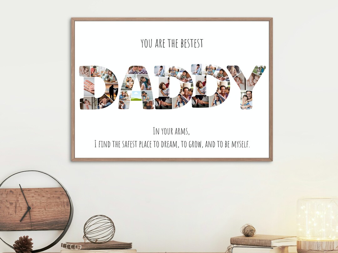 Personalized Daddy Card I Daddy Picture Collage I Fathers Day Photo ...