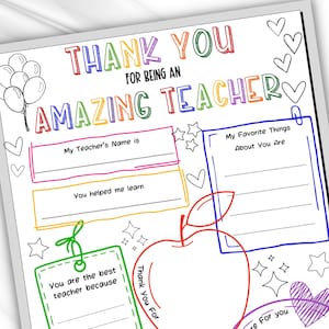 Printable Teacher Appreciation Week | Printable All About My Teacher ...