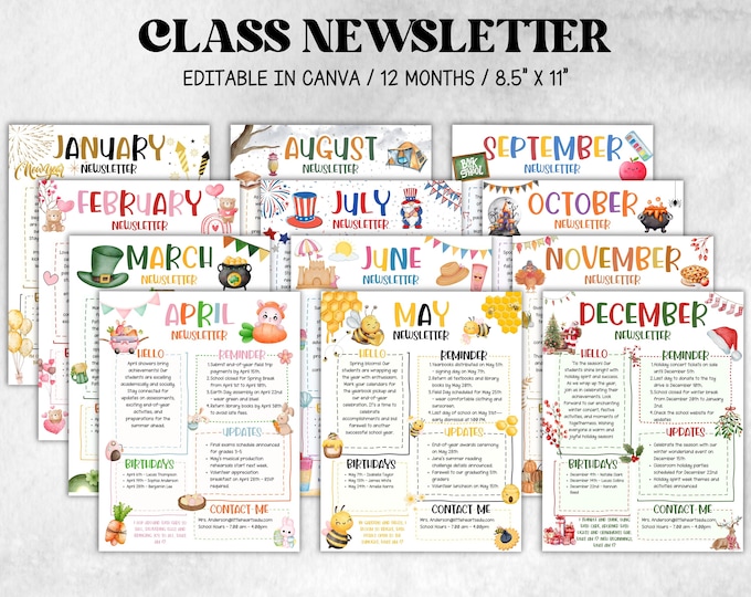 Christmas December Classroom Newsletter, Daycare Newsletter Canva ...