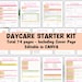 Daycare Handbook, Opening a Daycare, Daycare Starter Kit, Forms Bundle ...