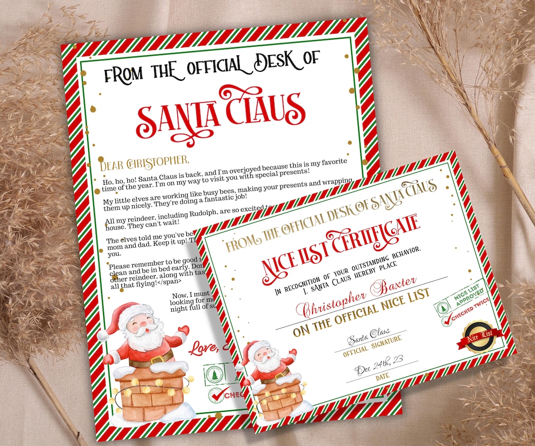 Santa Letter Package, Holiday Printables, Letter From Santa ...