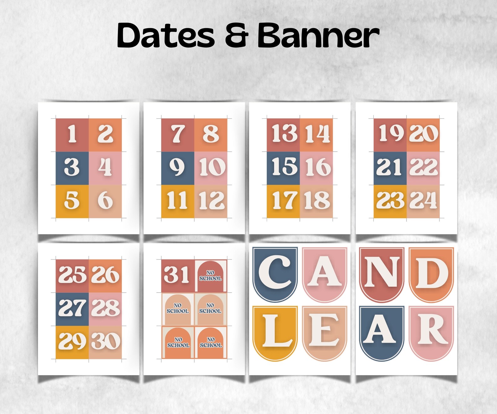 Classroom Calendar, Editable Calendar Display, Back to School, School ...