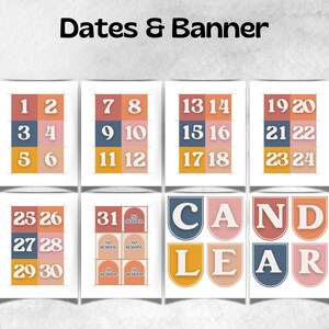 Classroom Calendar, Editable Calendar Display, Back to School, School ...
