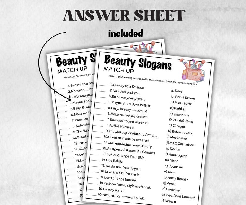 Slogan Trivia Game Bundle, TV Commercial Quiz, Cereal Slogan, Pop ...