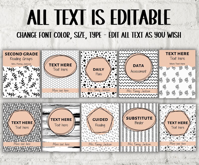 Editable Binder Covers and Spines I Printable Binder Cover I Homeschool ...