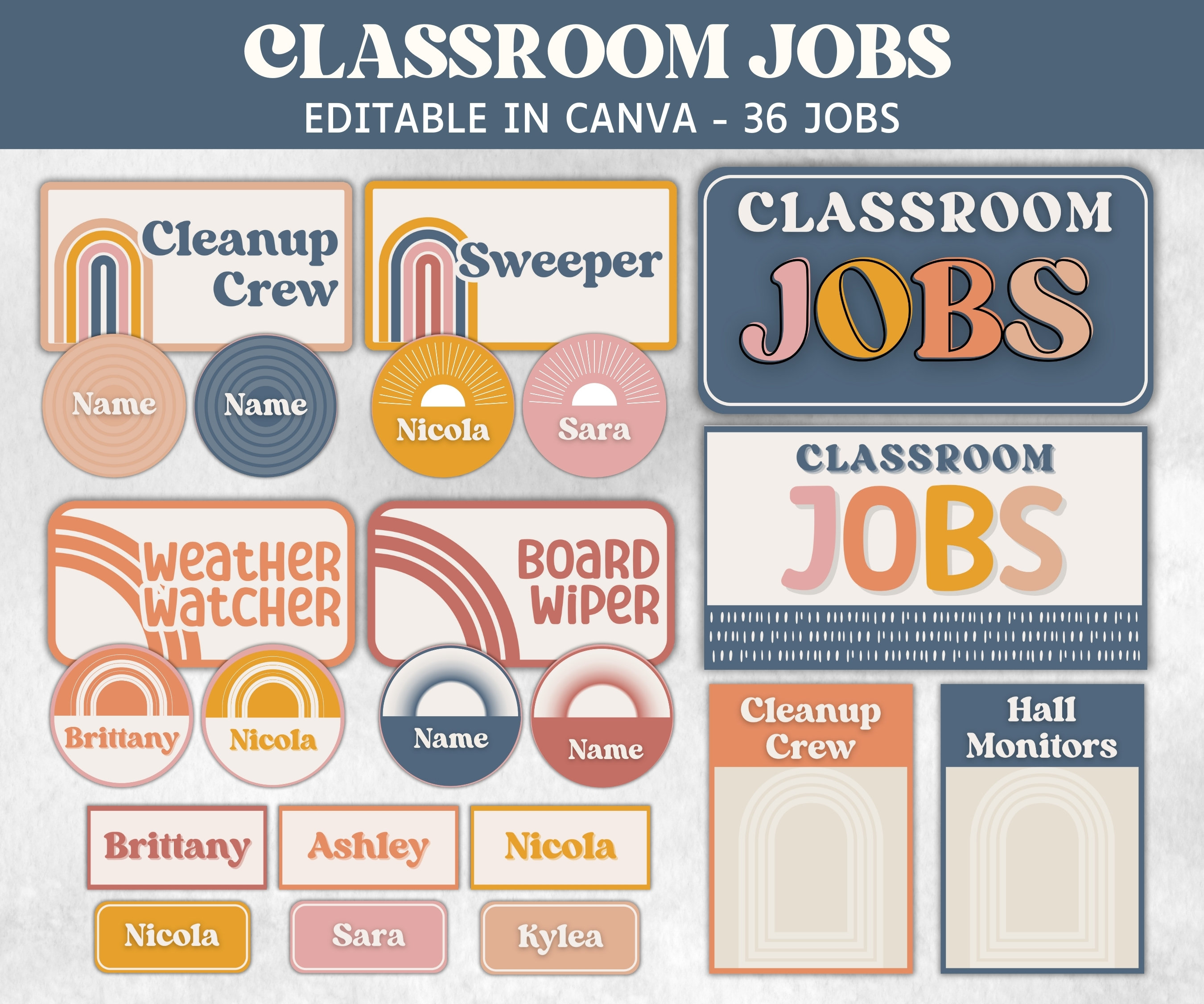 Classroom Editable Jobs Chart, Teacher Resources, Kindergarten ...
