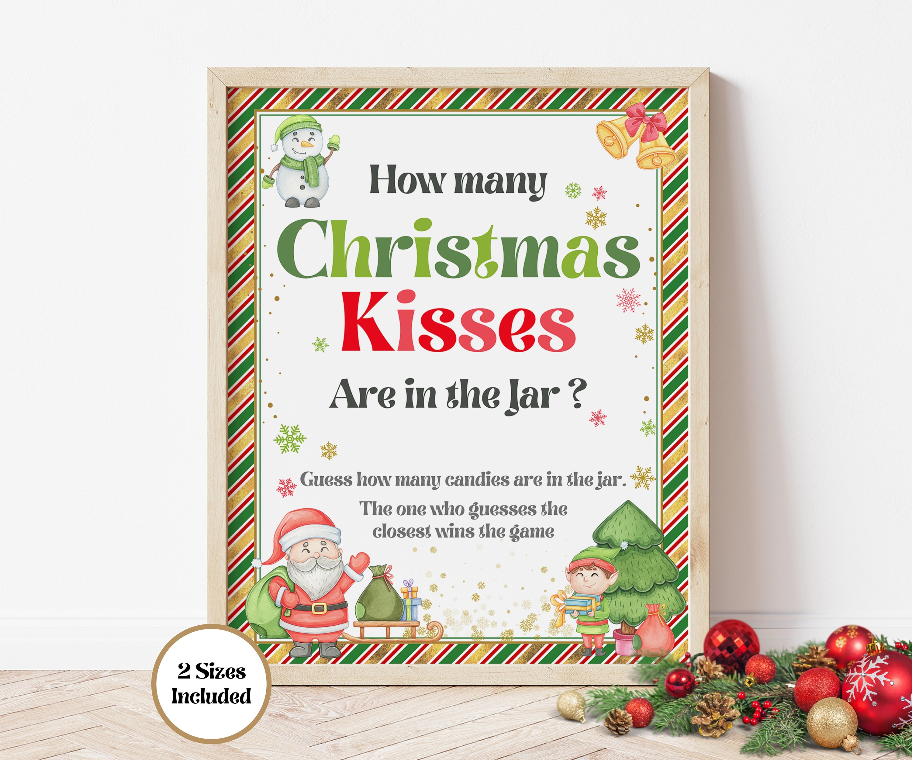 How Many Kisses Guessing Game, Office Christmas Party Games and Party ...