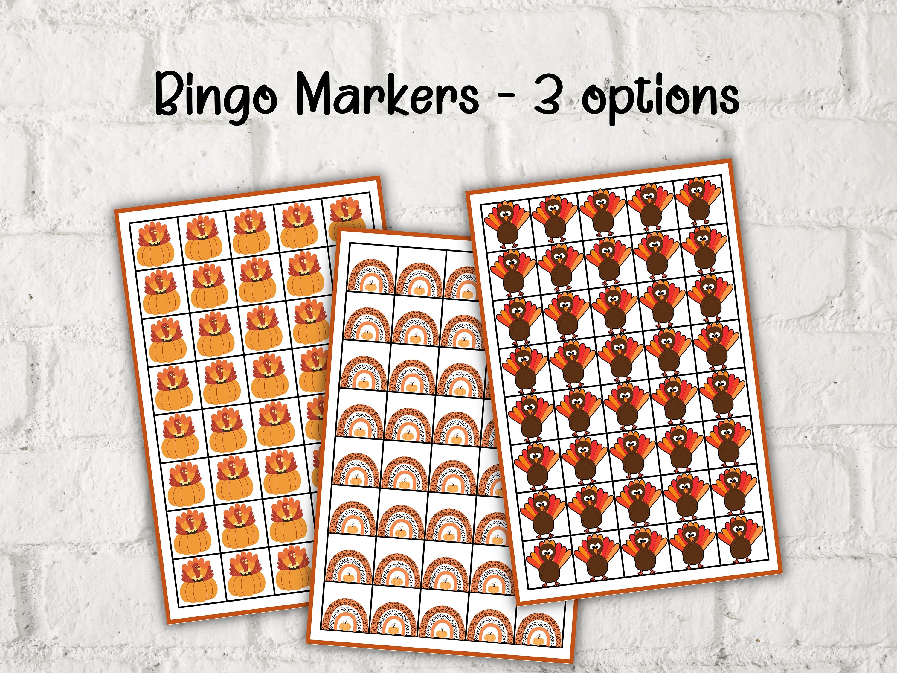 Thanksgiving Bingo Set I Bingo Game for Kids I Printable Fall - Etsy