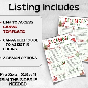 Christmas December Classroom Newsletter, Daycare Newsletter Canva ...