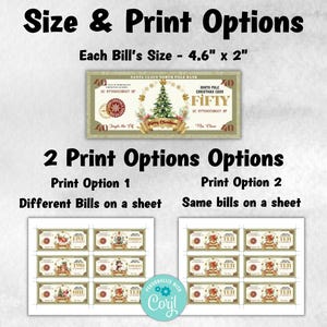 Editable Christmas Bucks, Ready to Print Christmas Play Money, North ...