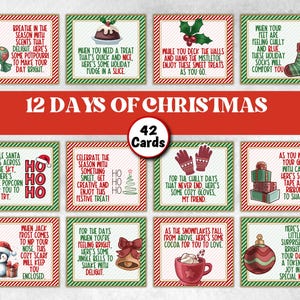 Printable 12 Days of Christmas Gift Tags, Holiday Tags for Teachers ...