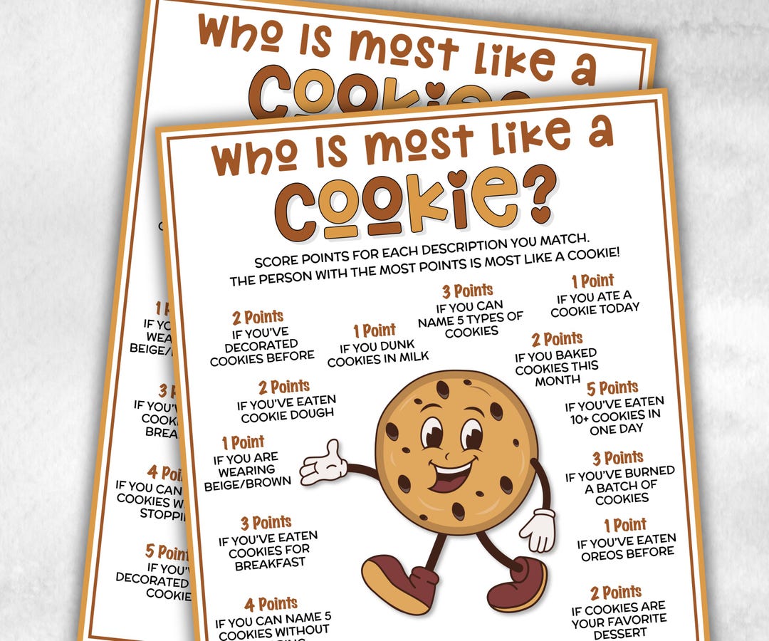 Who is Most Like a Cookie, Cookie Name Game, Christmas Activity ...