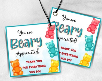 Teacher Appreciation Treat Tag, End of Year Snack Treat Tag ...