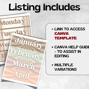 Neutral Classroom Printable Calendar, Classroom Flip Calendar, Back to ...