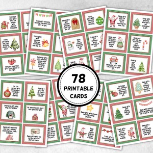 Classroom Xmas Activity, Gift Exchange Game Cards, White Elephant Gift ...