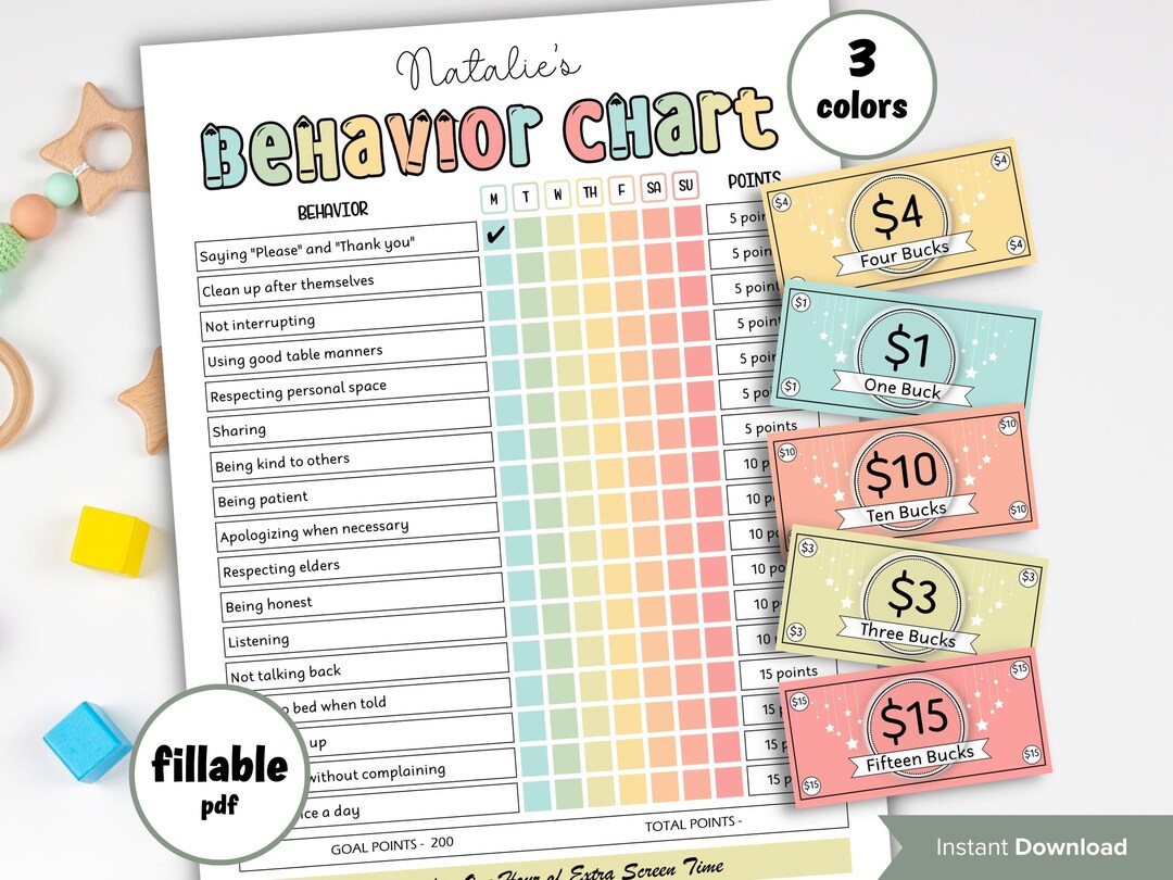 Good Behavior Tracking | Behavior Chart Kids | Kids Behavior Tracker ...