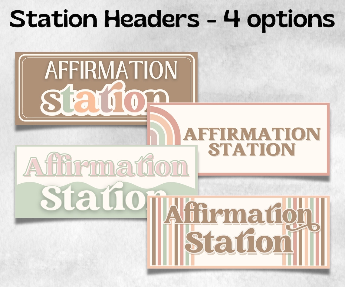 Class Student Affirmation Decor, Affirmation Station, Mirror Display ...