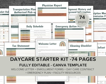 Daycare Forms Bundle, Starter Kit, Childcare Forms, Inhome Daycare ...