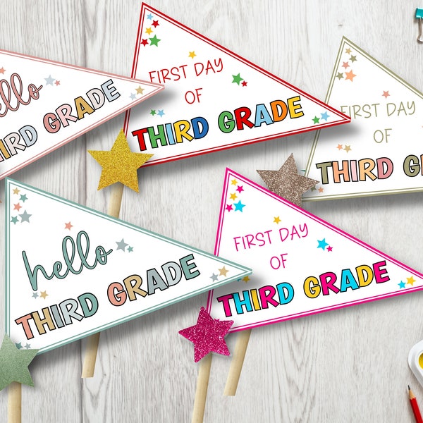 School Pennant - Etsy