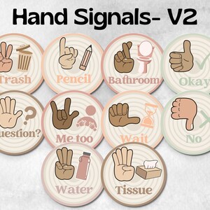 Hand Signals Posters, Hand Signals Display, Classroom Decor Posters ...