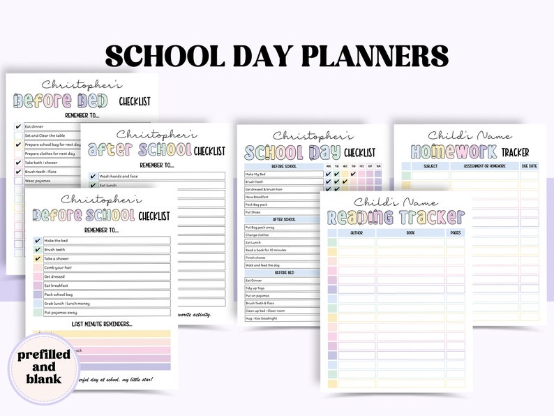 Visual Kids Chore Charts | Reward Chart | Family Chore Chart | Editable ...