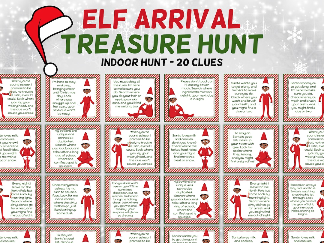 Elf Christmas Scavenger Hunt I Christmas Activities | Elf Mischief ...