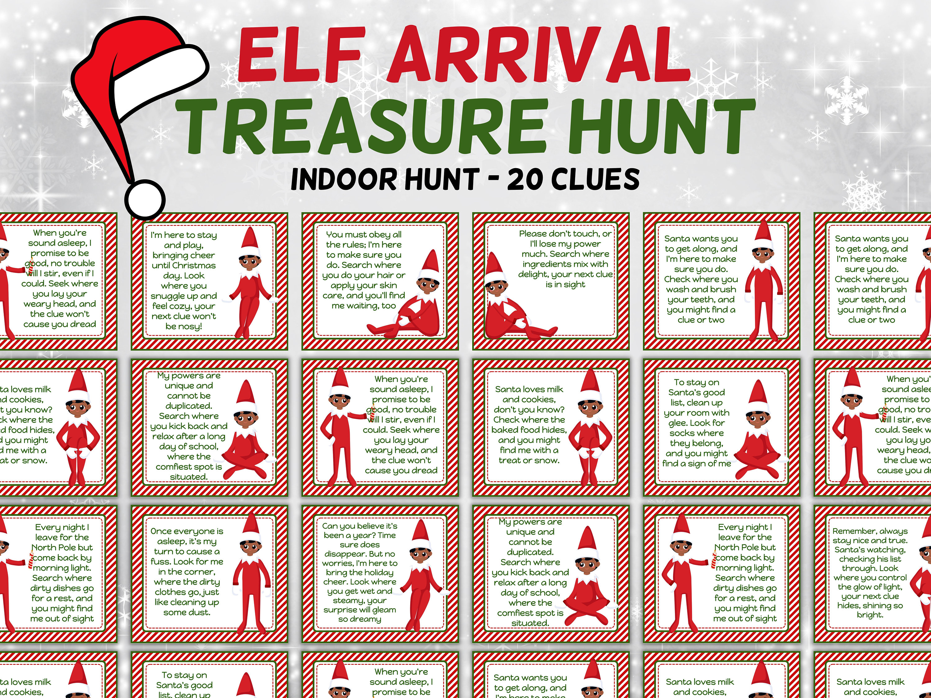 Elf Christmas Scavenger Hunt I Christmas Activities Elf - Etsy