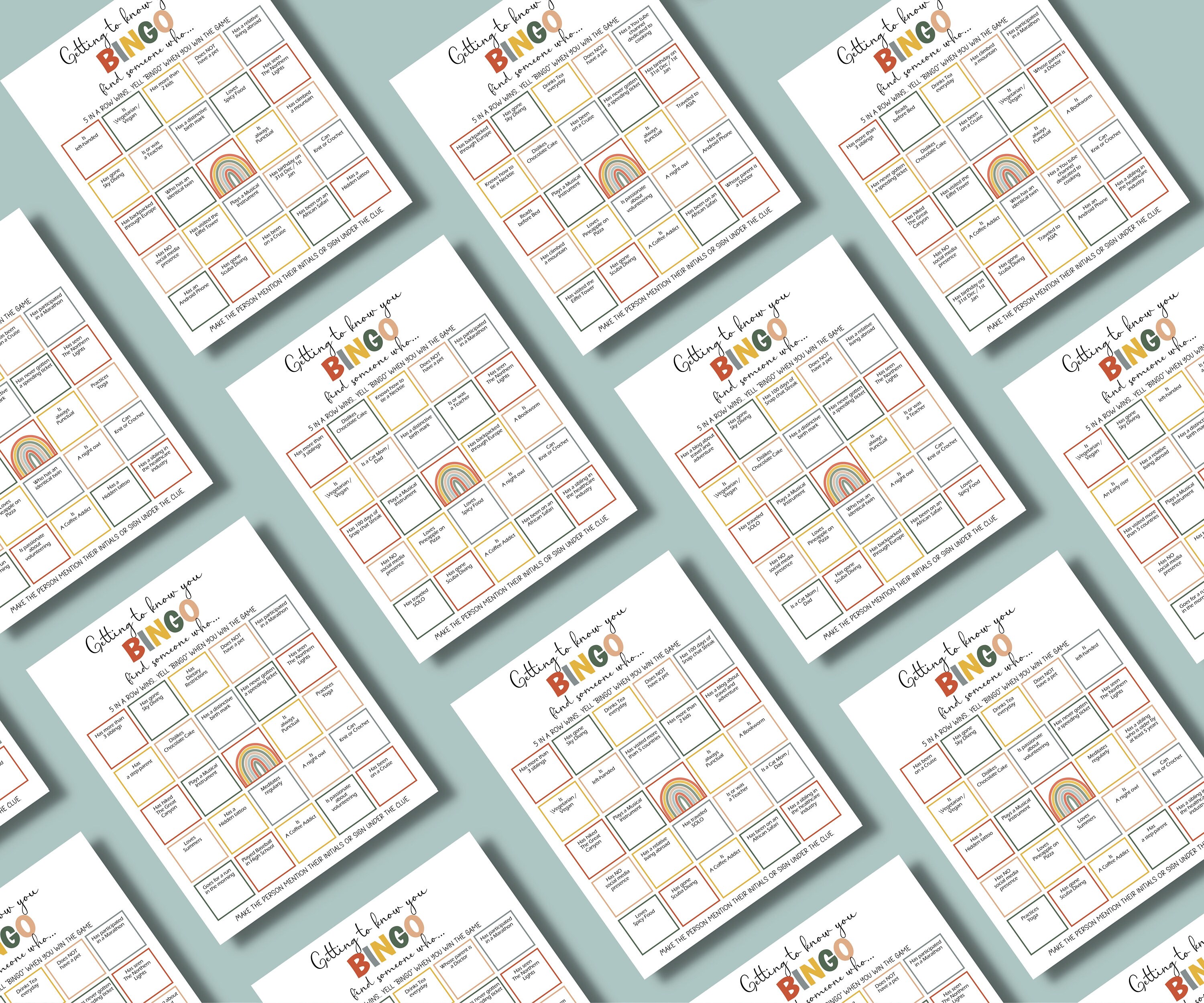 Find the Guest Human Bingo I Family Reunion Game I Team - Etsy