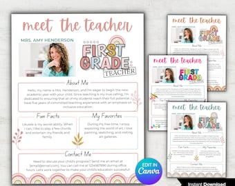Meet the Teacher Editable I I Meet the Teacher Boho Template I Editable ...