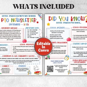 PTO PTA Flyer Bundle, Editable Membership Template, School Fundraiser ...