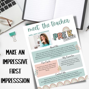Pink Meet the Teacher Rainbow I Pre K Teacher I Boho Teacher I Meet the ...