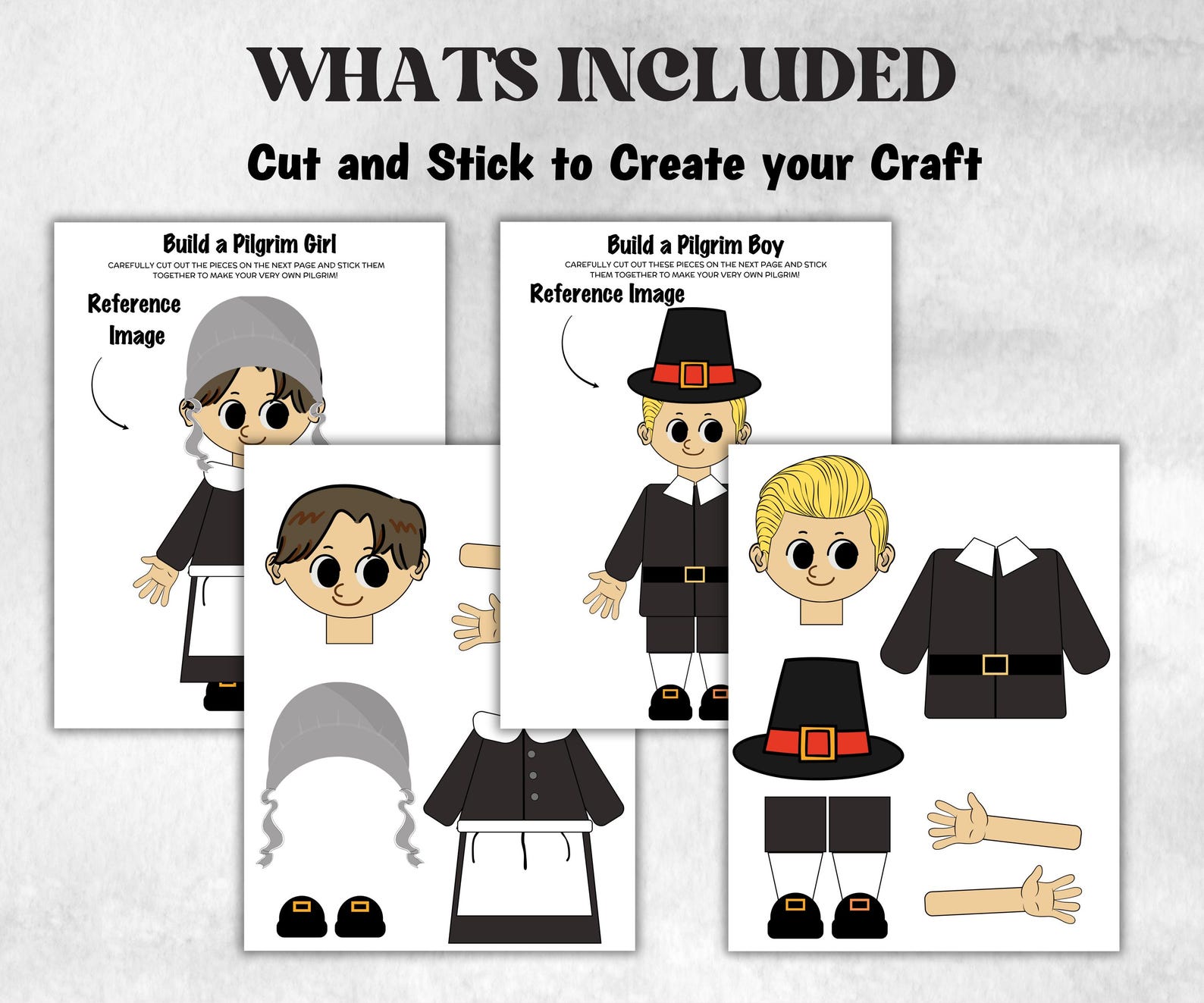Build a Pilgrim Printable, Fun Thanksgiving Activities for Family ...