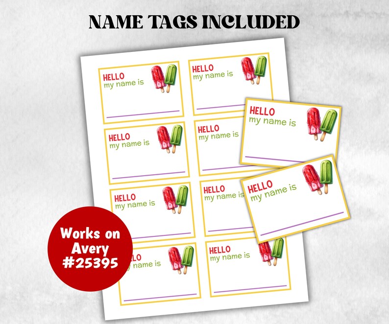 What is Your Popsicle Name Printable Game, Office Party, Daycare, Name ...