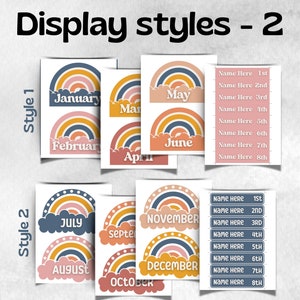 Classroom Birthdays Display, Modern Classroom Decor, Birthday Chart ...