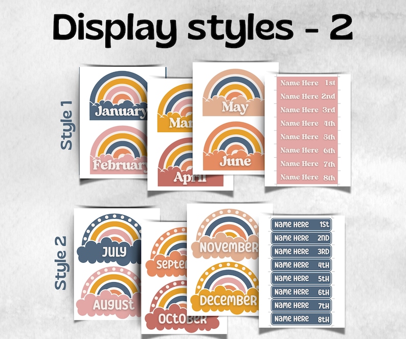 Classroom Birthdays Display, Modern Classroom Decor, Birthday Chart ...