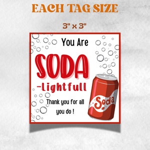 Volunteer Thank You Tag, End of Year Snack Treat Tag, Teacher ...