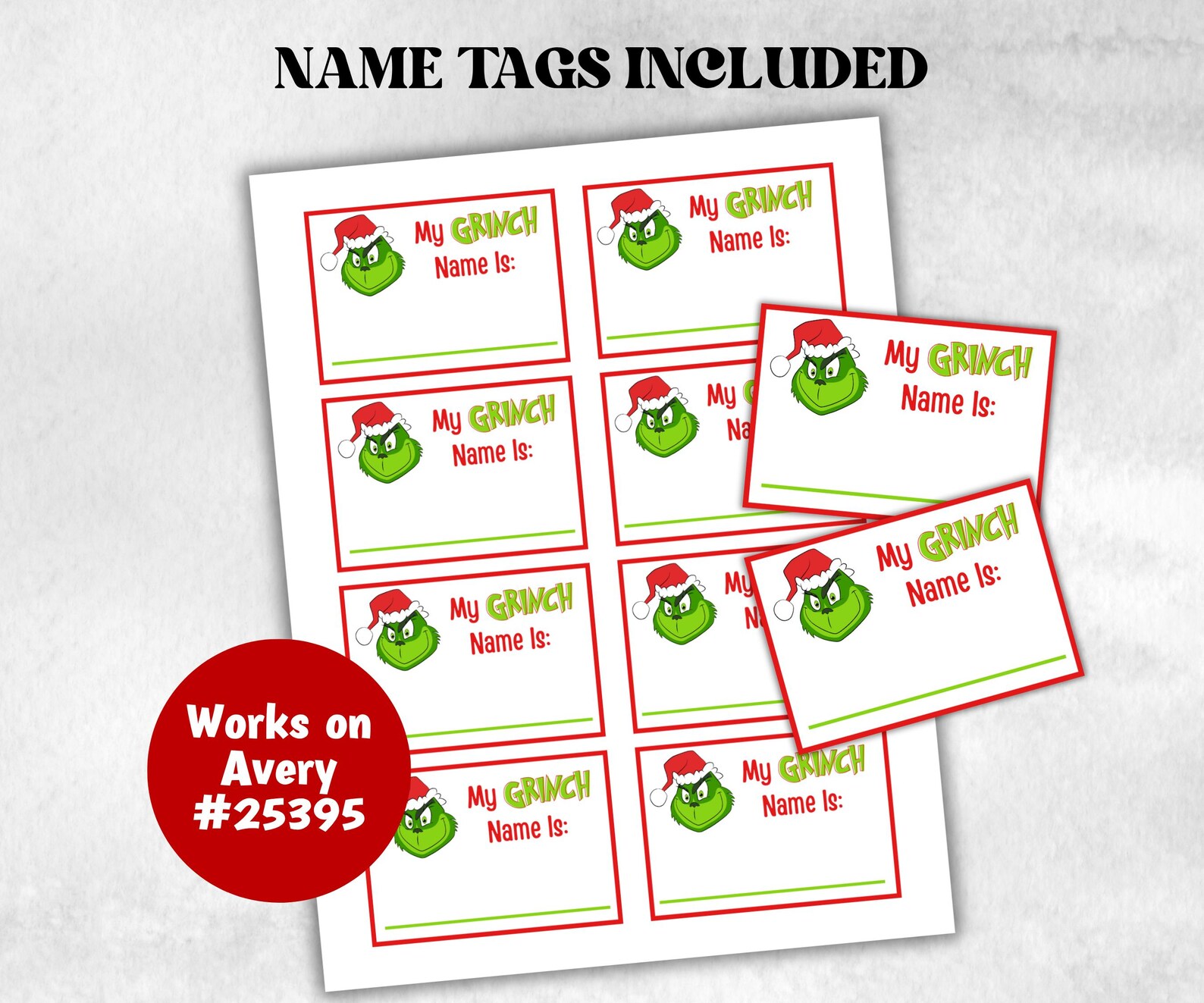 Grinch Name Tag, Grinch Name Board Sign, Name Generator, Christmas Kids ...