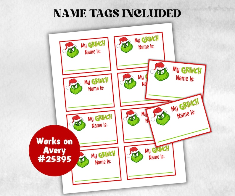 Grinch Name Tag, Grinch Name Board Sign, Name Generator, Christmas Kids ...