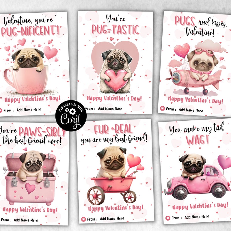Pug Card - Etsy