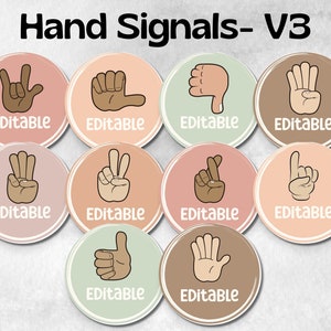 Hand Signals Posters, Hand Signals Display, Classroom Decor Posters ...