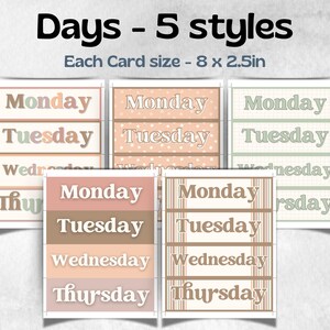 Neutral Classroom Printable Calendar, Classroom Flip Calendar, Back to ...