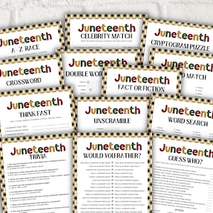 Juneteenth Games Bundle I Juneteenth Activities I African American ...