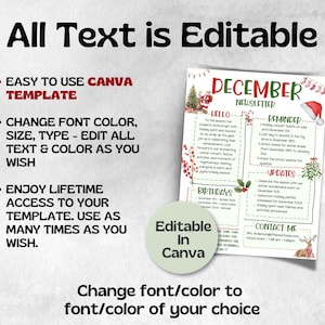 Christmas December Classroom Newsletter, Daycare Newsletter Canva ...